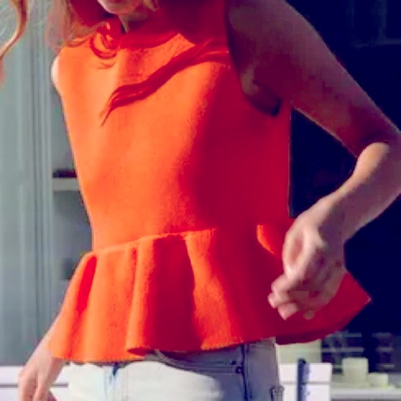 Commense | Tops | Nwt Luxury Statement Commense Orange Knit Top Xs ...